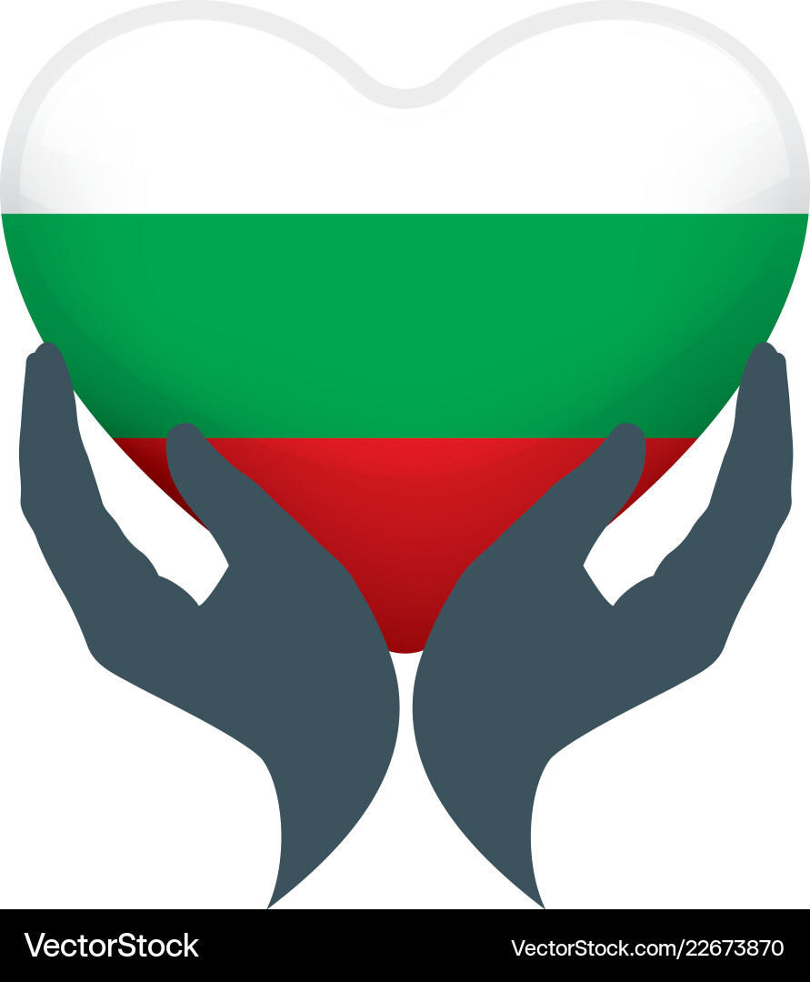 Bulgaria flag on a white Royalty Free Vector Image