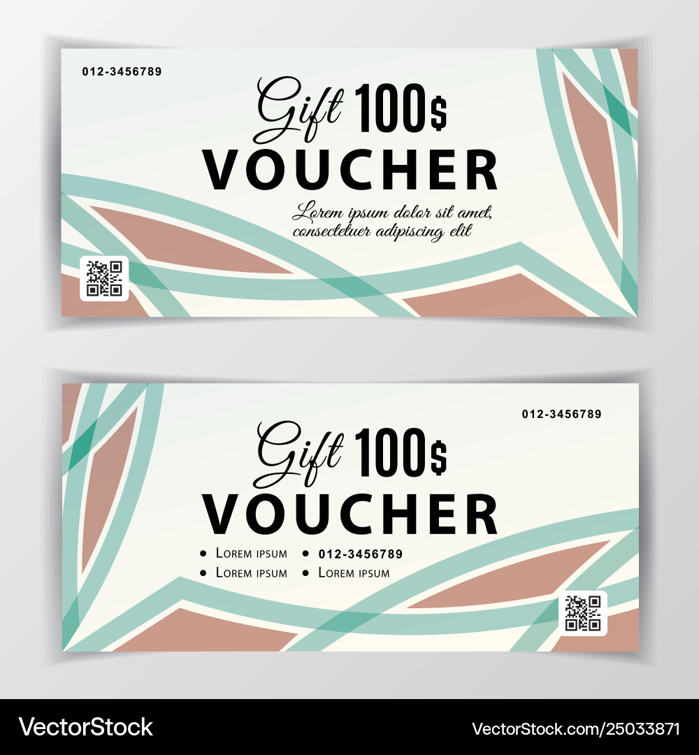 Gift voucher template universal flyer Royalty Free Vector