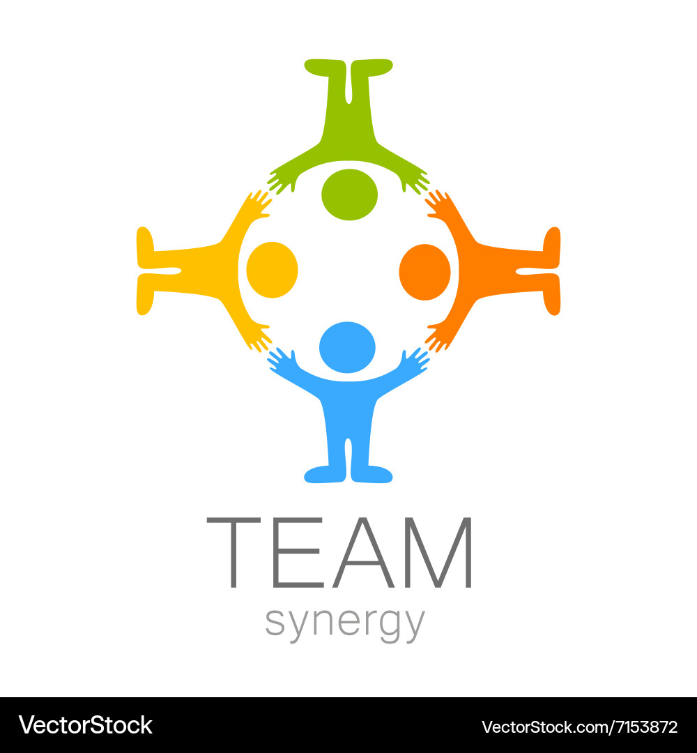 Team synergy logo Royalty Free Vector Image - VectorStock