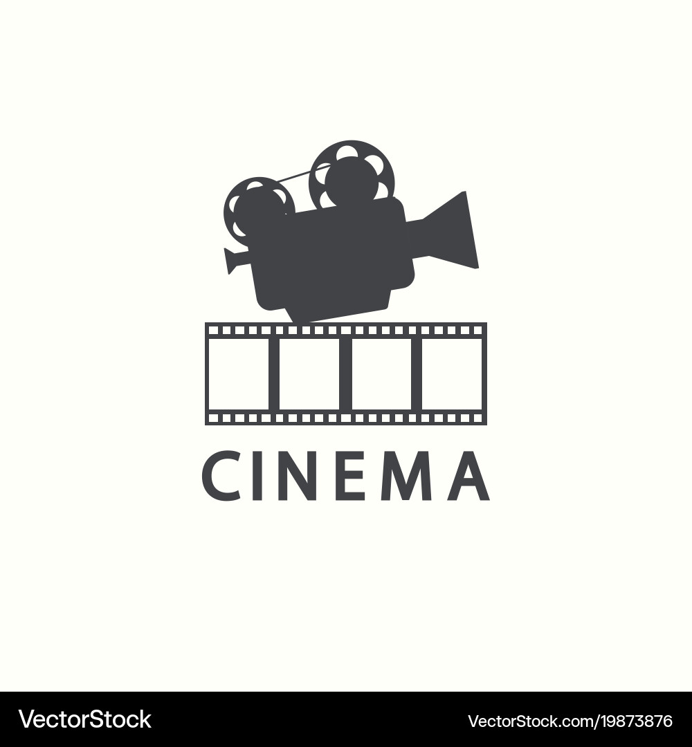 Cinema logo movie emblem template Royalty Free Vector Image