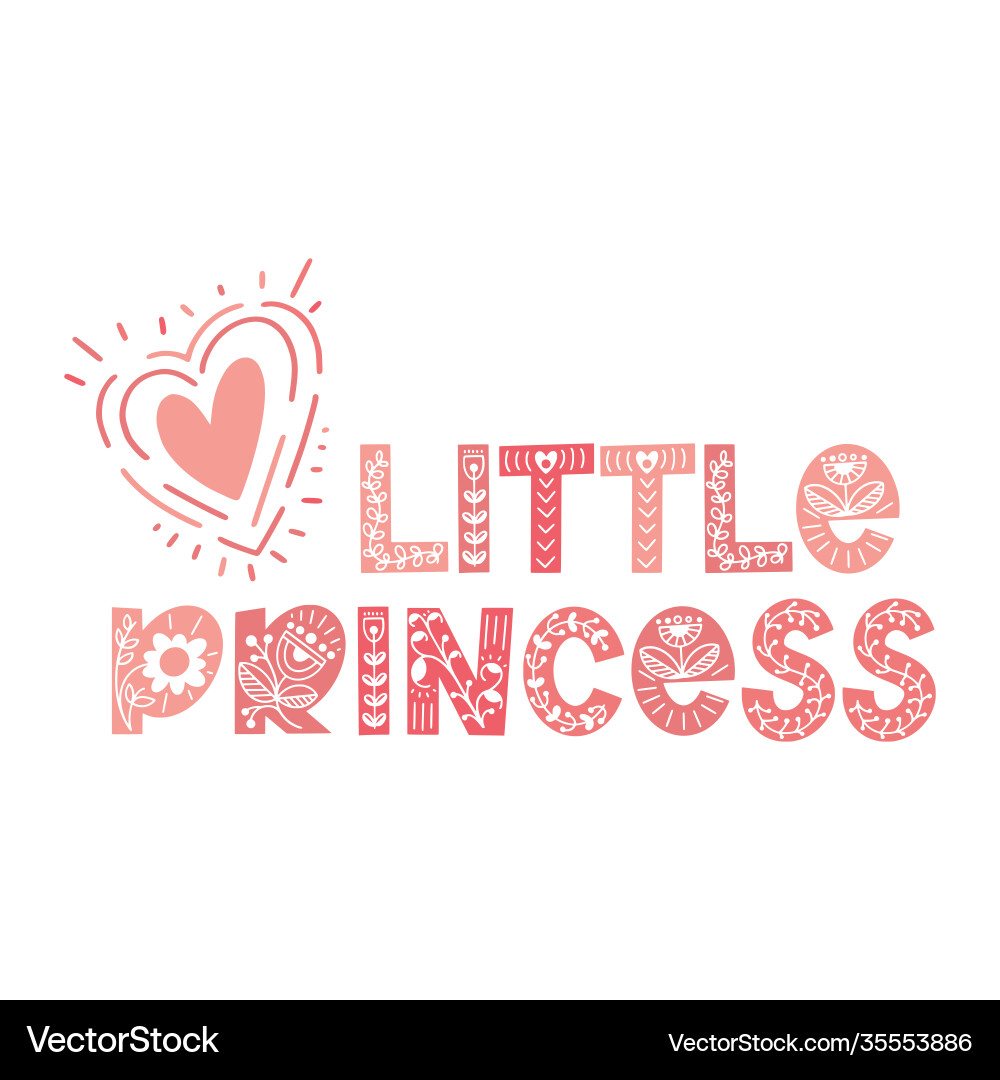 Hello little princess Royalty Free Vector Image