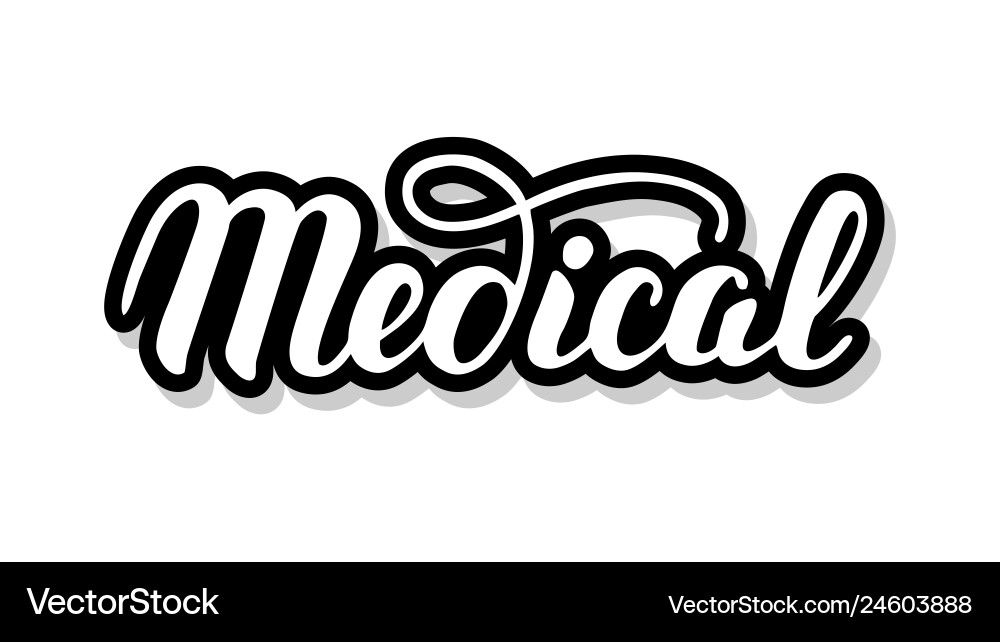 Medical calligraphy template text for your design Vector Image