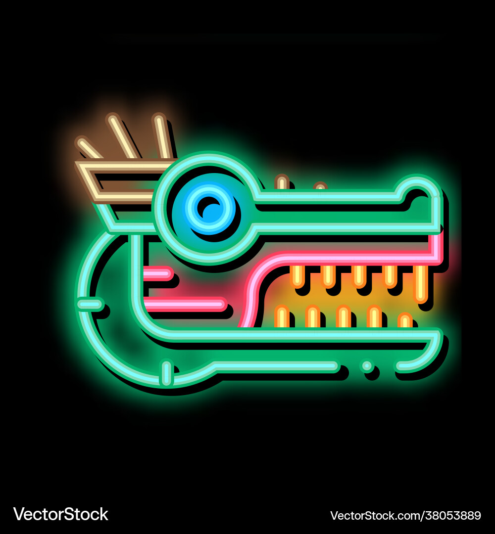 Sacred totem animal head icon Royalty Free Vector Image