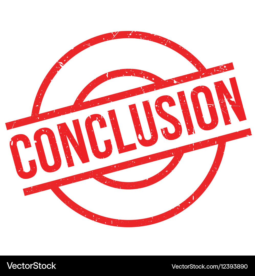 Conclusion rubber stamp Royalty Free Vector Image