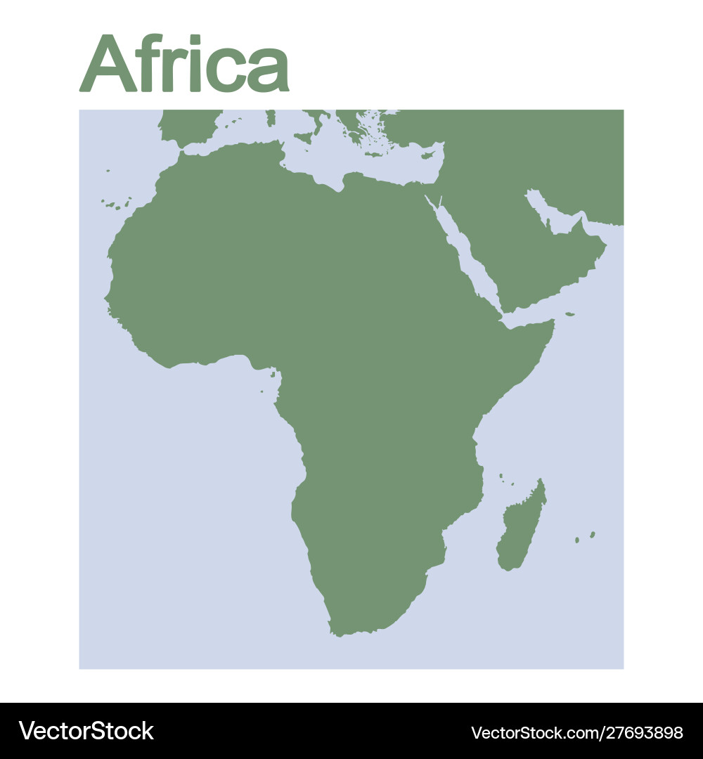 Map continent africa Royalty Free Vector Image
