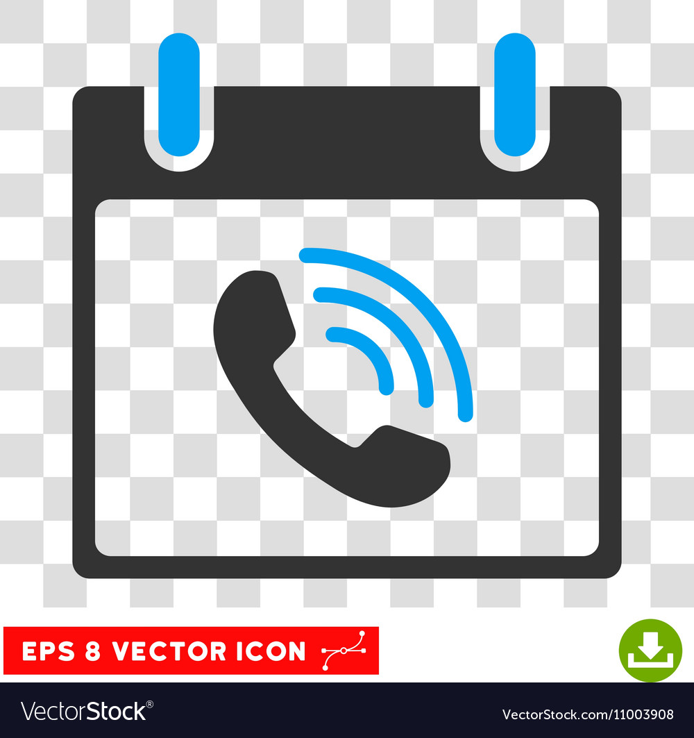 Phone Call Calendar Day Eps Icon Royalty Free Vector Image - VectorStock