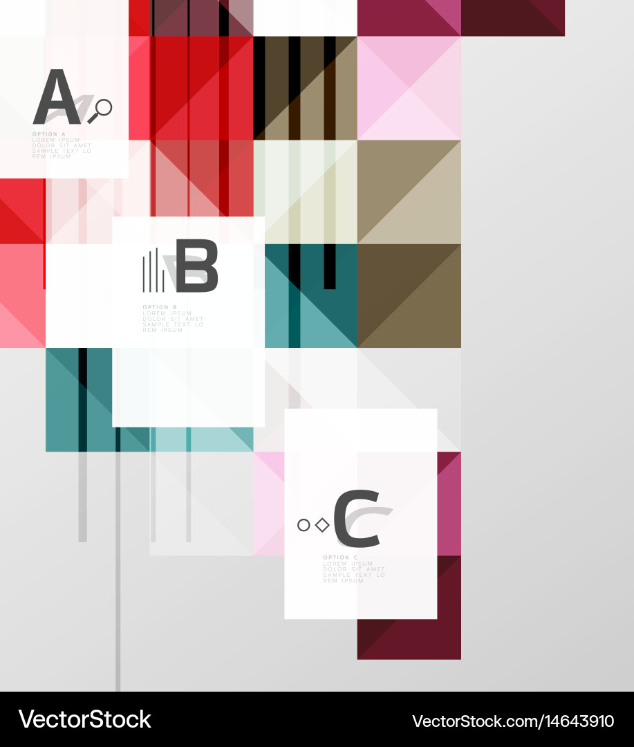 Modern geometrical square banner minimalistic Vector Image