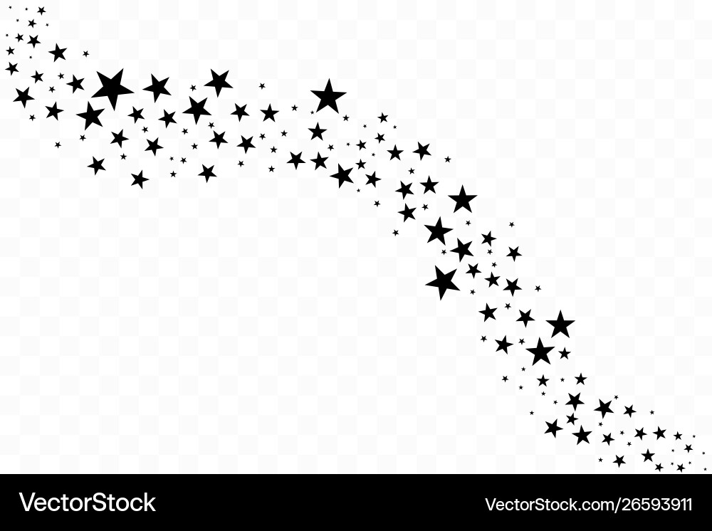 Falling star cloud stars isolated Royalty Free Vector Image