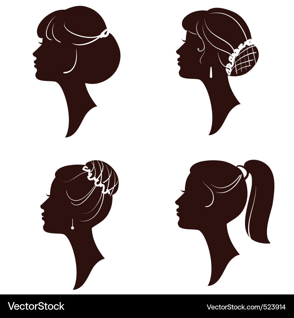 Woman silhouettes Royalty Free Vector Image - VectorStock