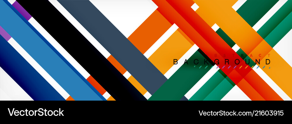 Color stripes and lines geometric abstract Vector Image