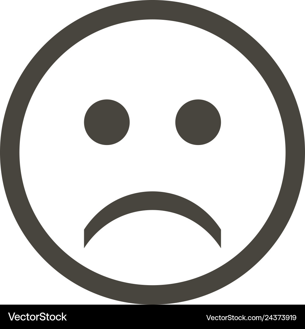 Icon sad emotions on a white background Royalty Free Vector