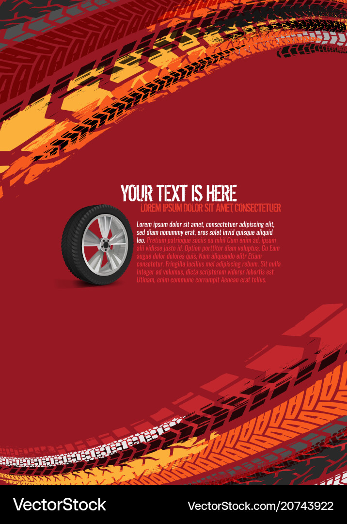 Automotive tire background Royalty Free Vector Image