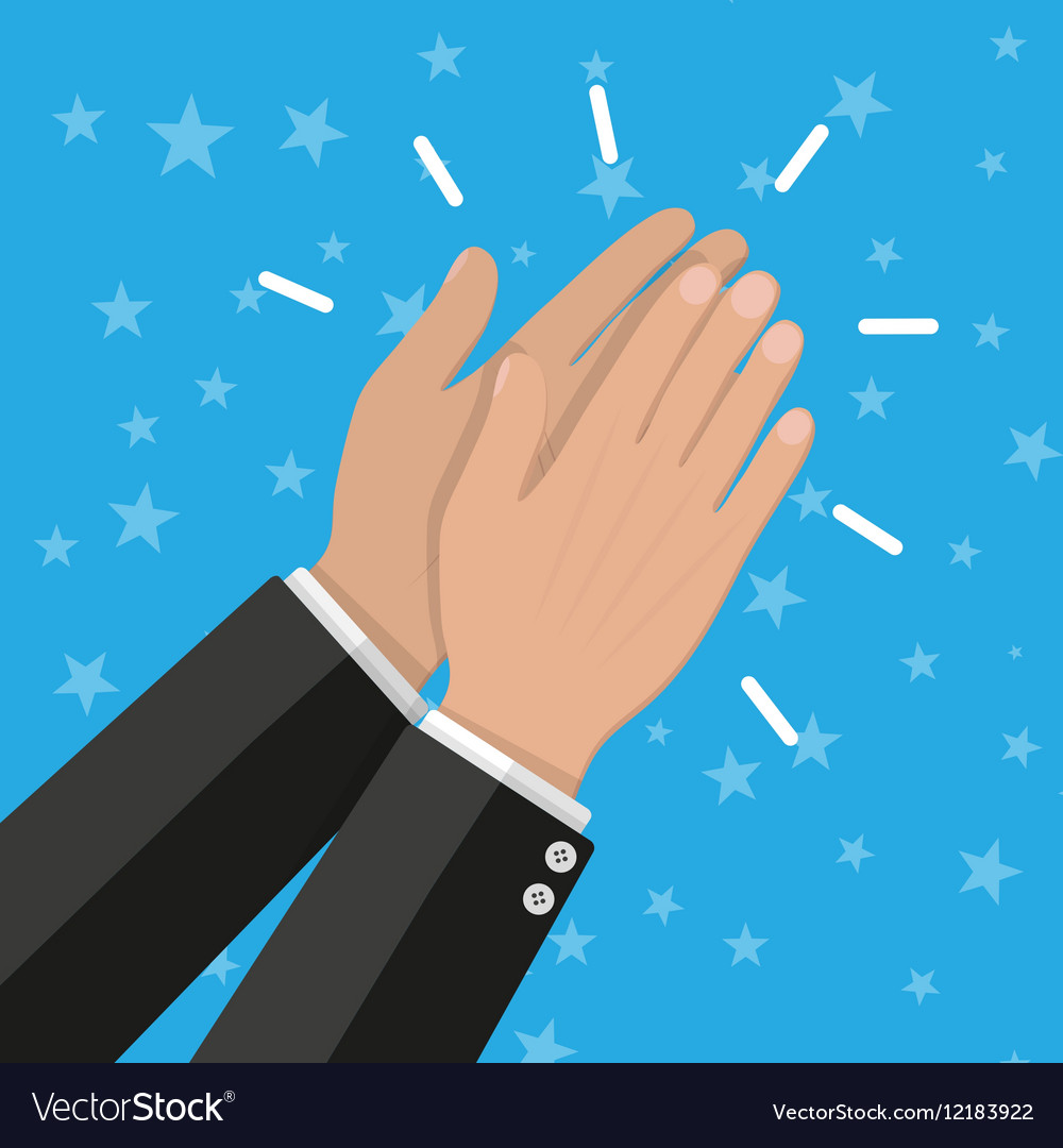 Human hands clapping applaud Royalty Free Vector Image