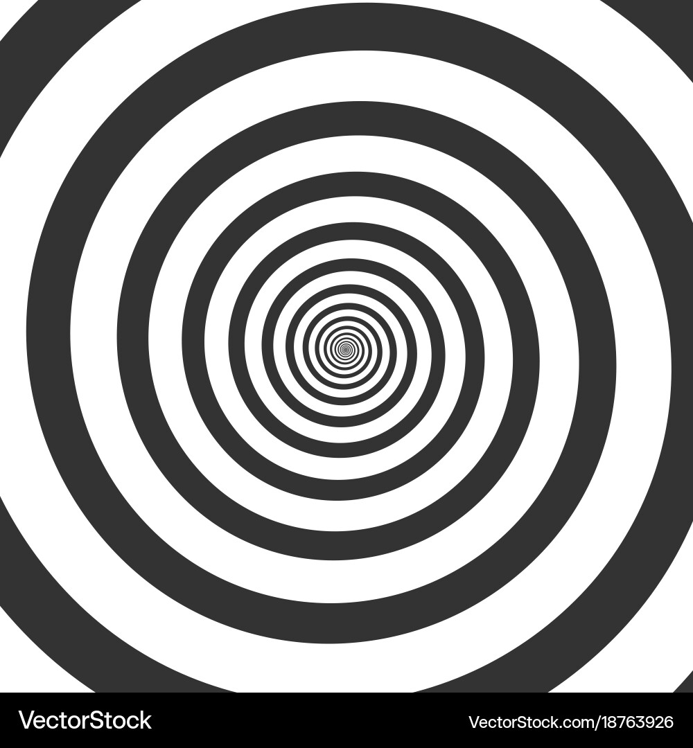 Hypnotic spiral psychedelic swirl Royalty Free Vector Image