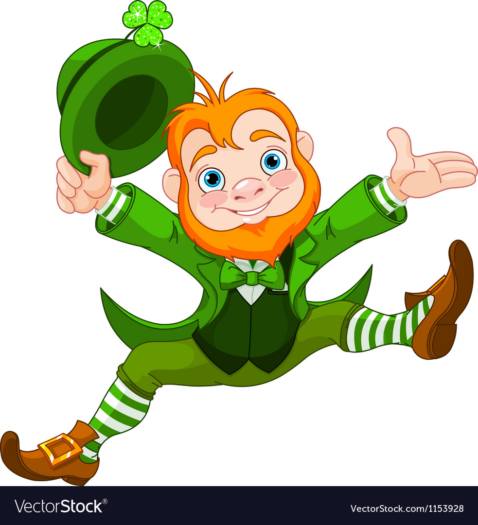 Happy Leprechaun Royalty Free Vector Image - VectorStock