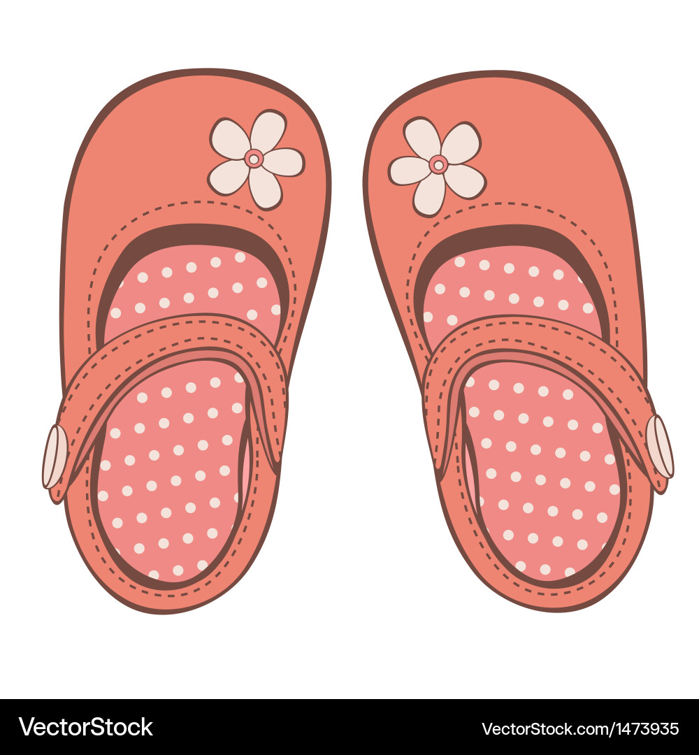Baby shoes Royalty Free Vector Image - VectorStock