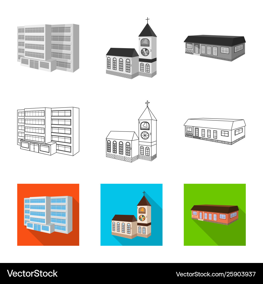 Facade and housing logo Royalty Free Vector Image