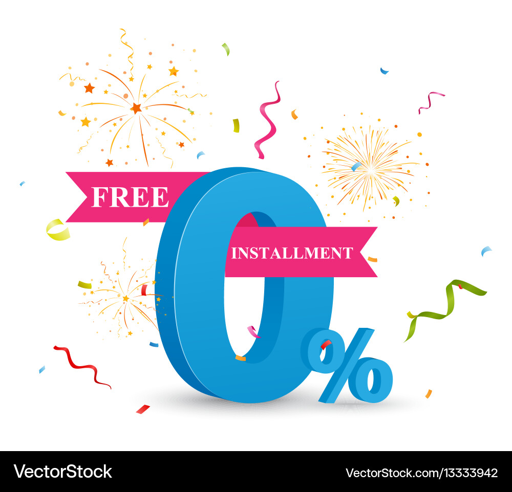 Free installment sale concept Royalty Free Vector Image