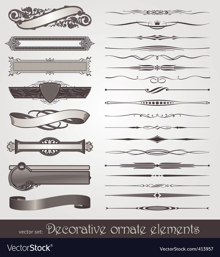 Vector ornate design elements Royalty Free Vector Image Vector ornate design elements Royalty Free Vector Image