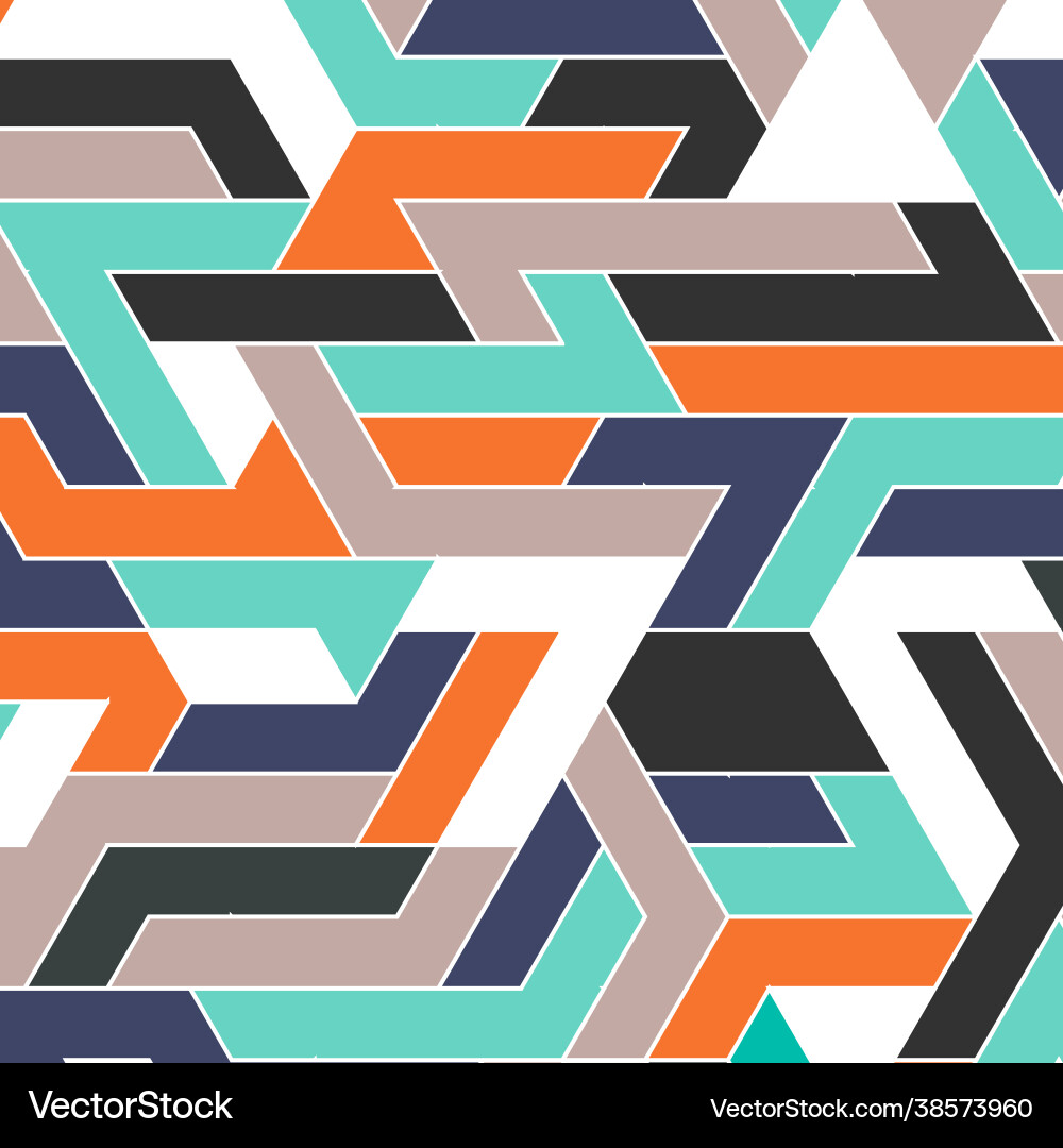 Abstract mosaic shapes geometric Royalty Free Vector Image