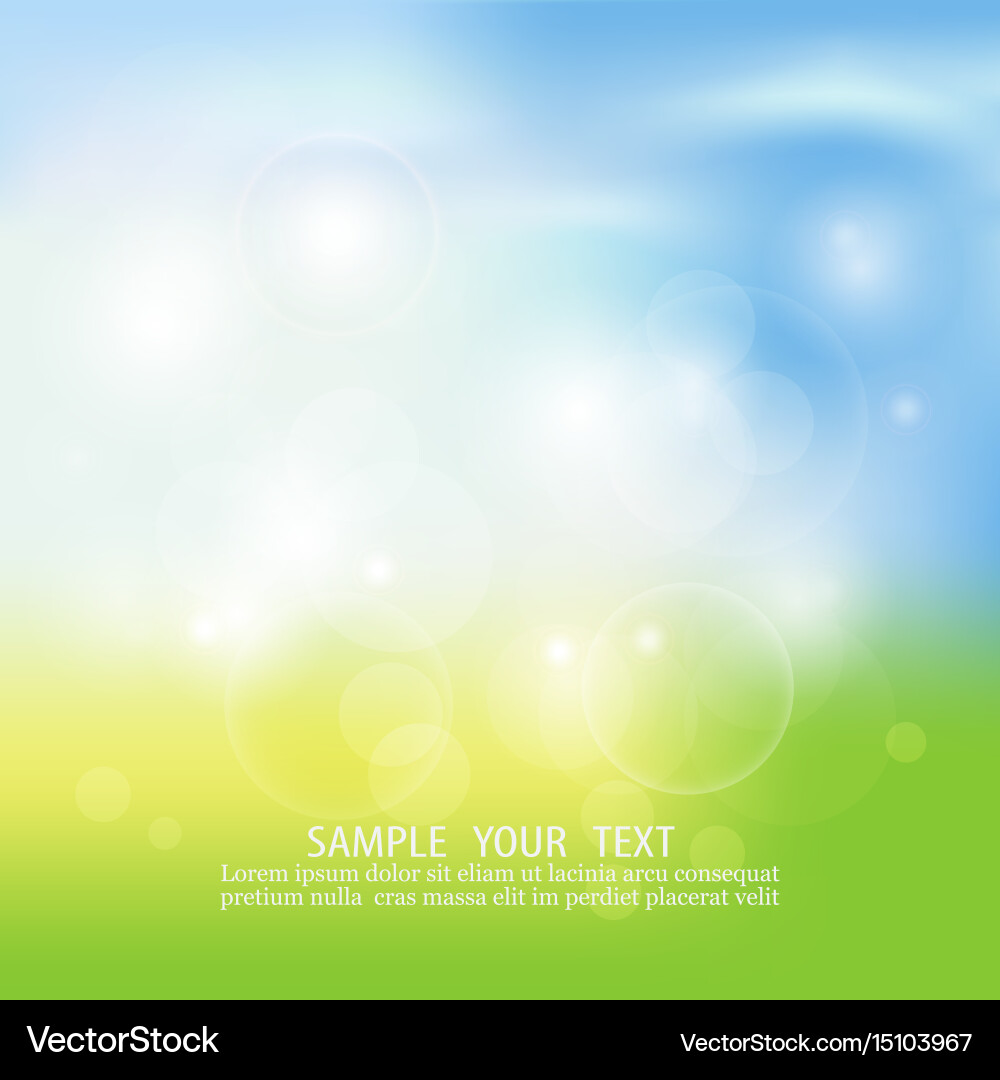 Blurry background spring or summer blue sky Vector Image