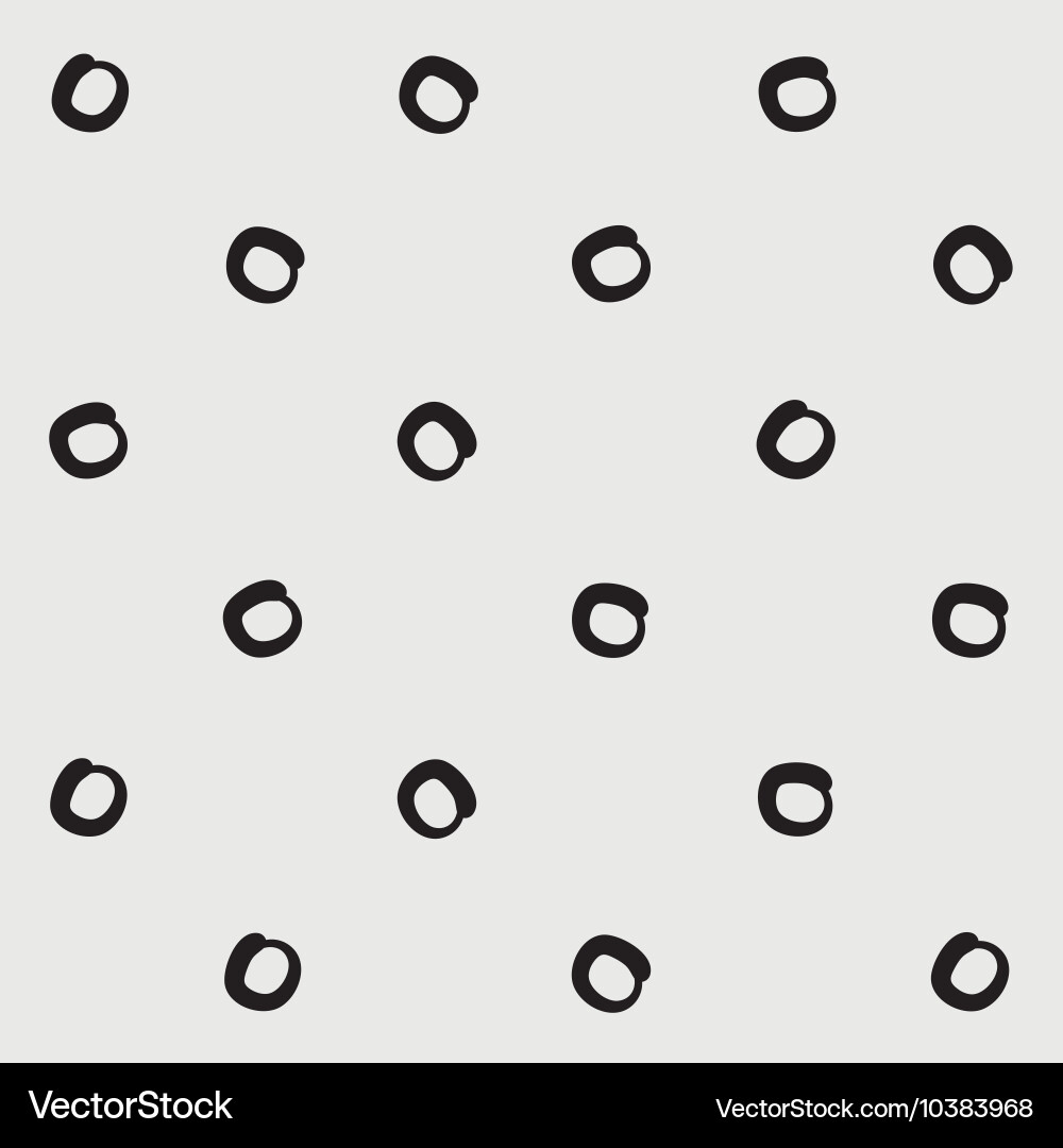 Minimal monochrome handwritten pattern dots Vector Image