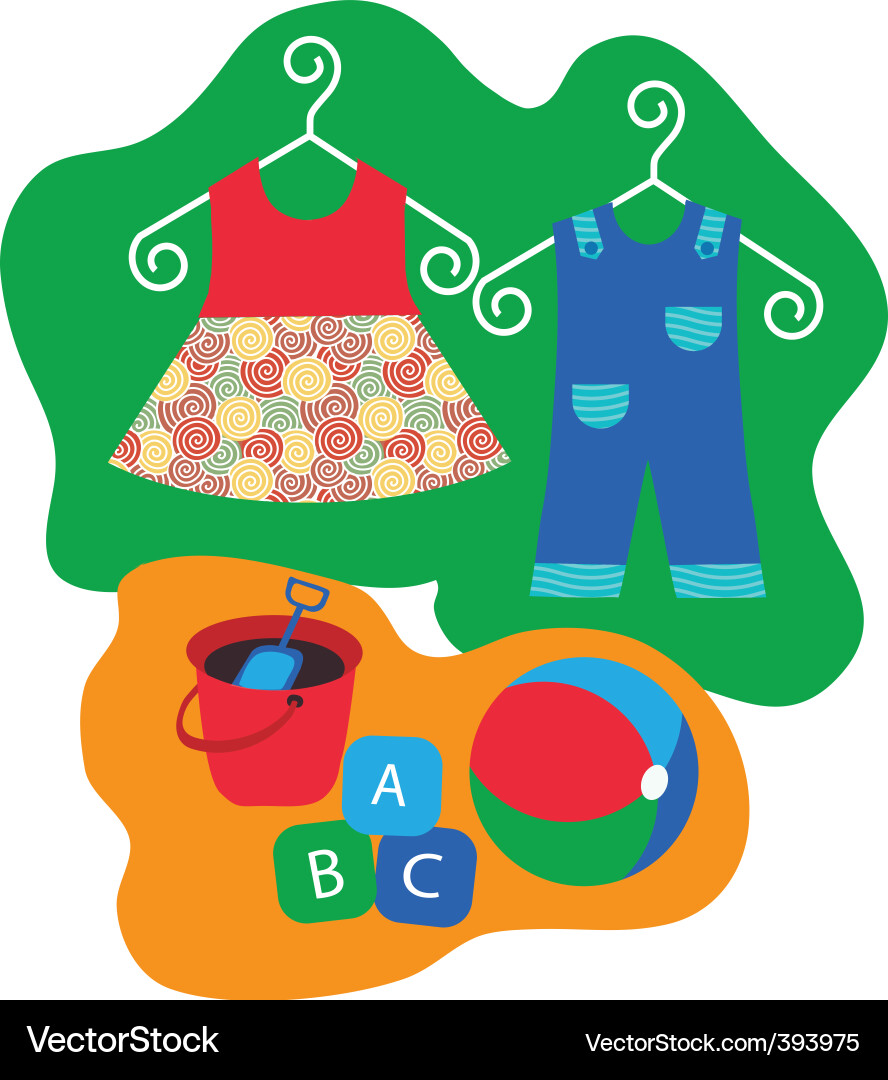 Childrens clothing Royalty Free Vector Image - VectorStock