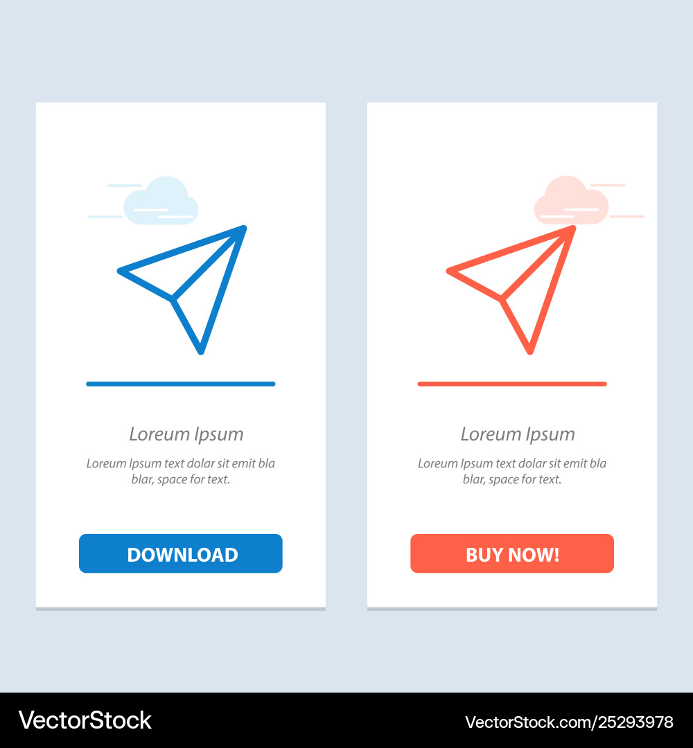 Instagram sets share blue and red download Vector Image
