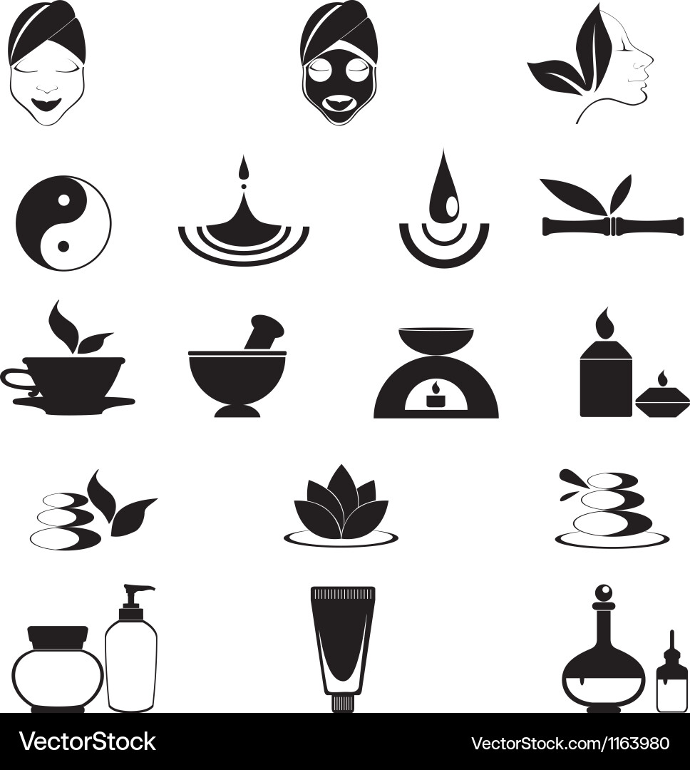 Wellness icons Royalty Free Vector Image - VectorStock