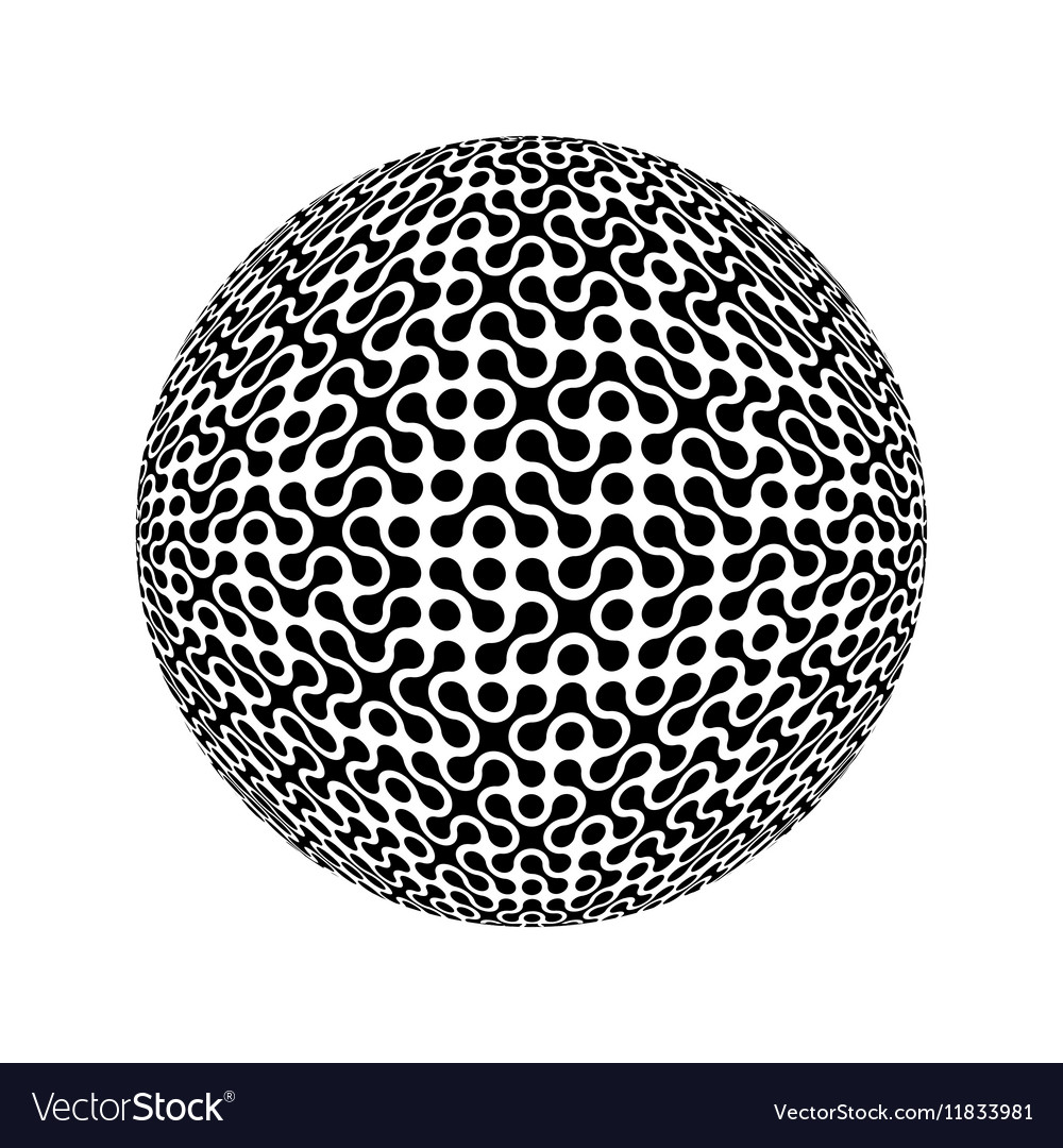 Sphere collected from many elements Royalty Free Vector