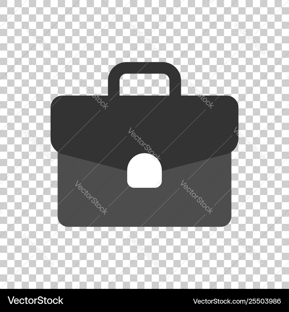 Briefcase sign icon in transparent style suitcase Vector Image