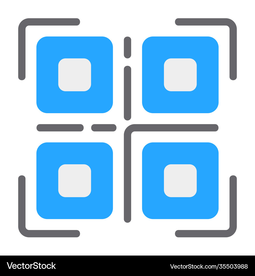 Bar code icon in flat style for any projects Vector Image