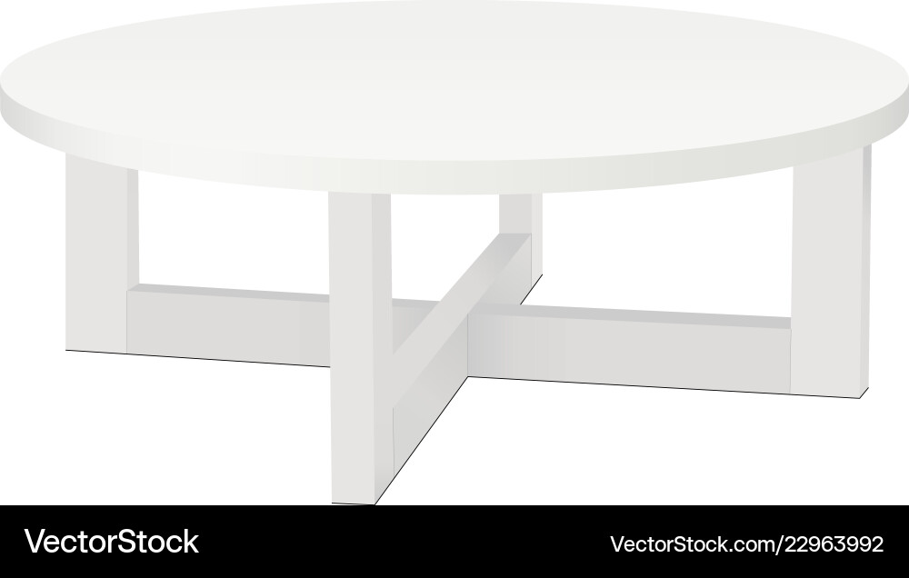 Modern oval coffee table tea table isolated Vector Image
