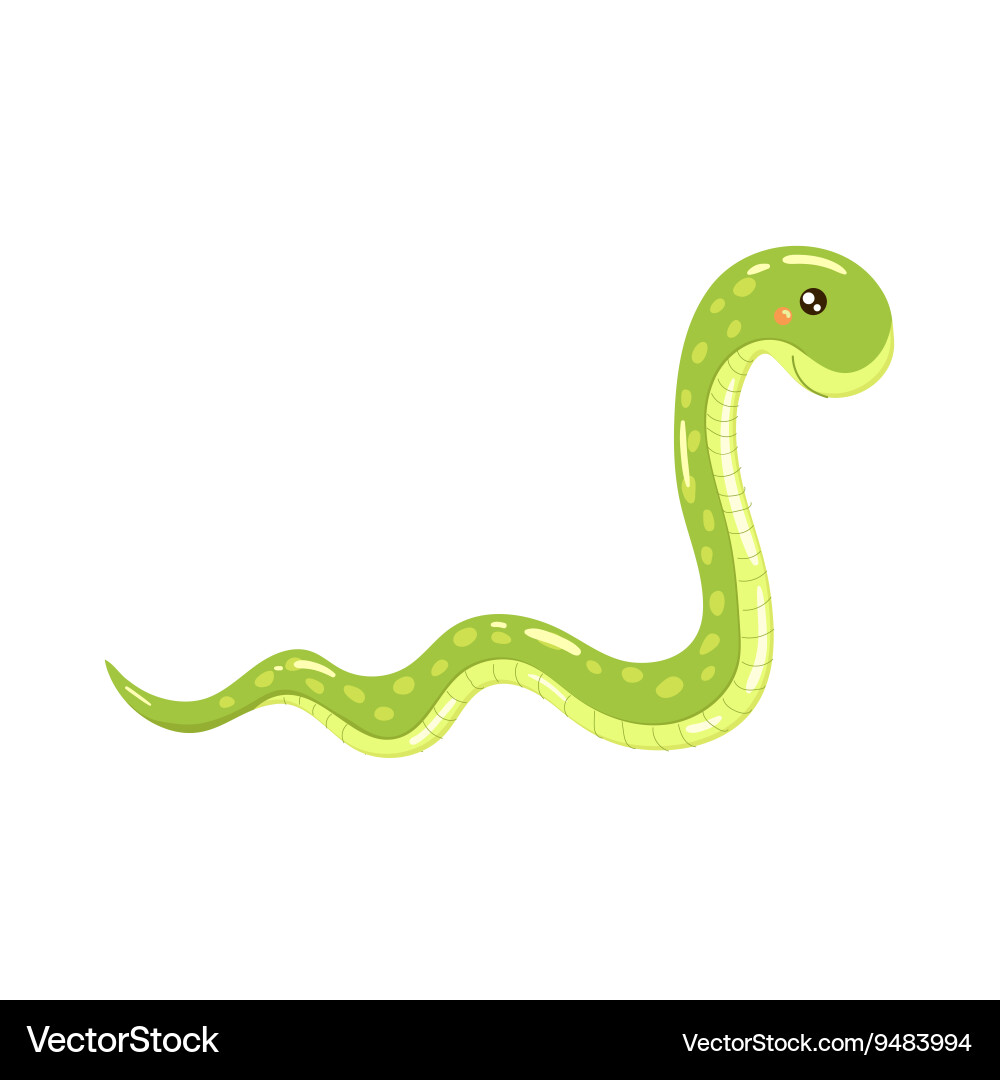 Boa snake realistic childish Royalty Free Vector Image