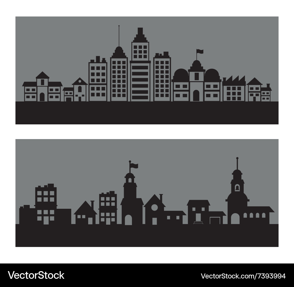 City skyline design Royalty Free Vector Image - VectorStock