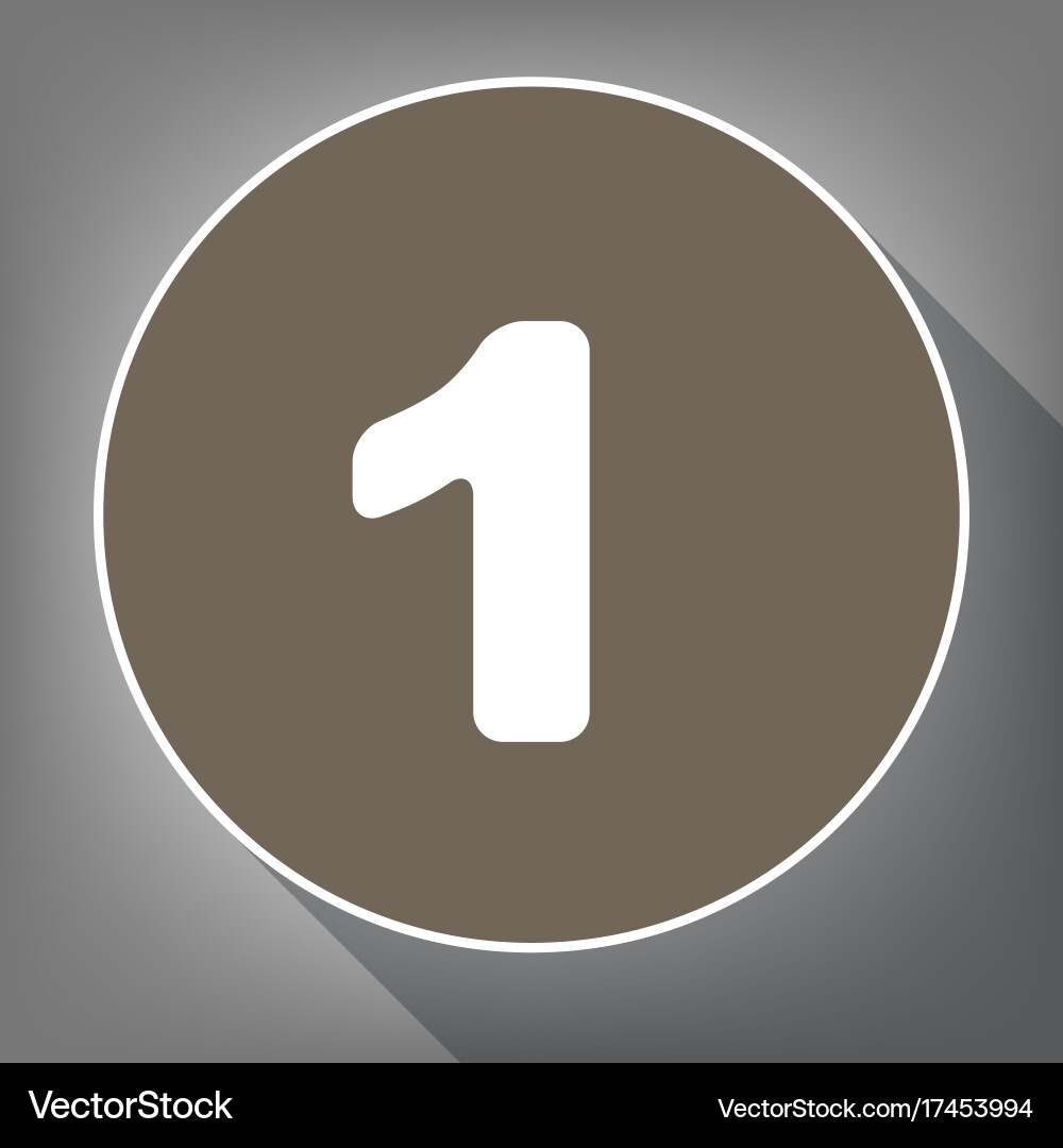 Number 1 sign design template element Royalty Free Vector