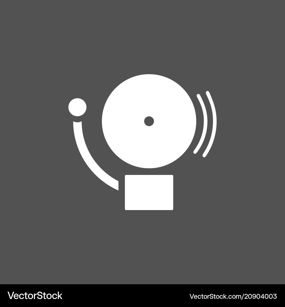 Alarm icon on a dark background Royalty Free Vector Image