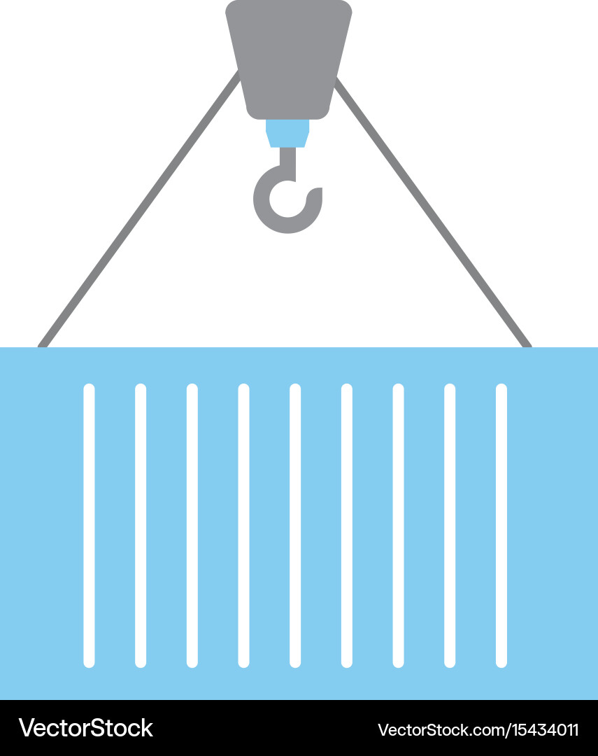 Container cargo in crane Royalty Free Vector Image