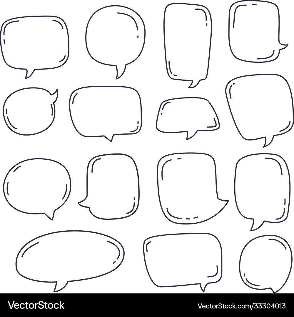 Collection speech bubble or chat elements Vector Image