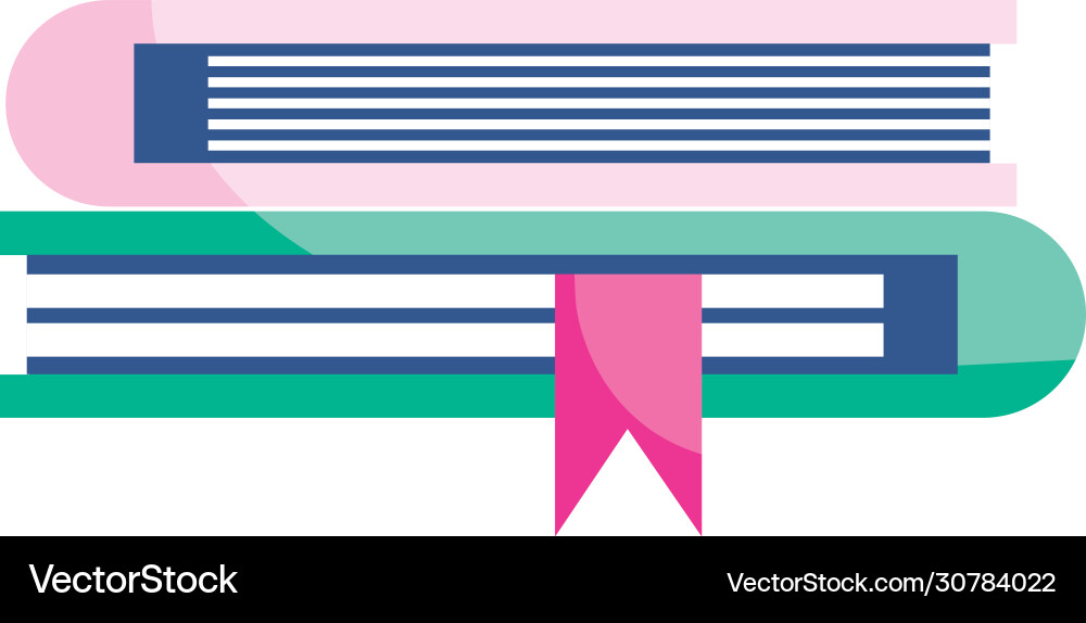 Isolated education books design Royalty Free Vector Image