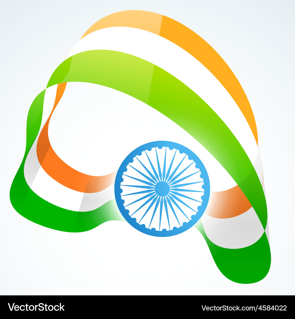 Stylish indian flag design Royalty Free Vector Image