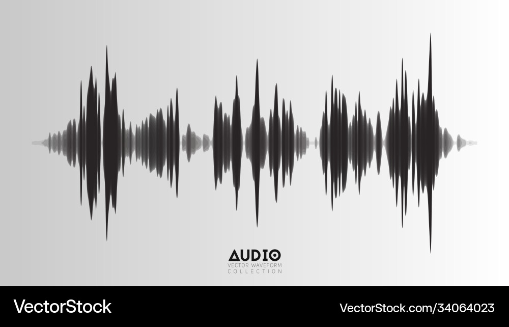 Echo audio wavefrom abstract music waves Vector Image