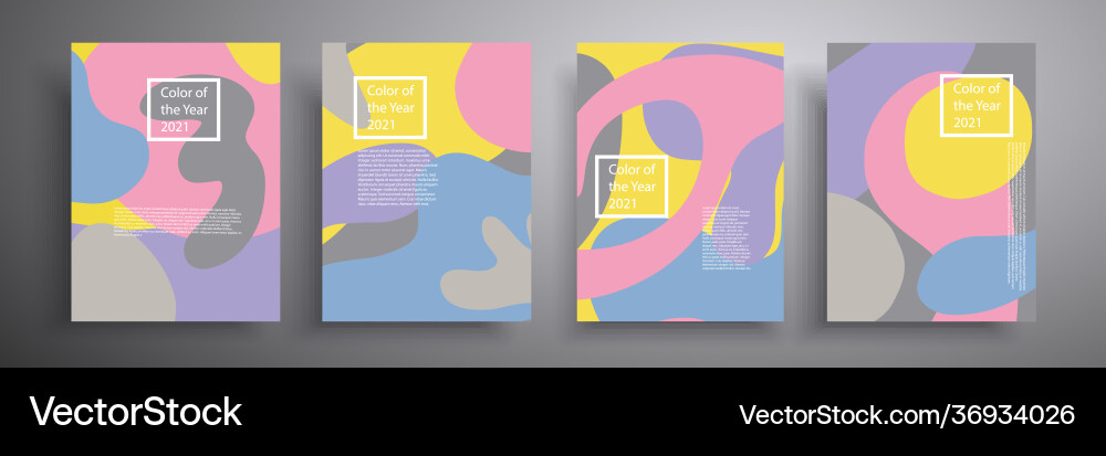 Set abstract colorful collage backgrounds Vector Image