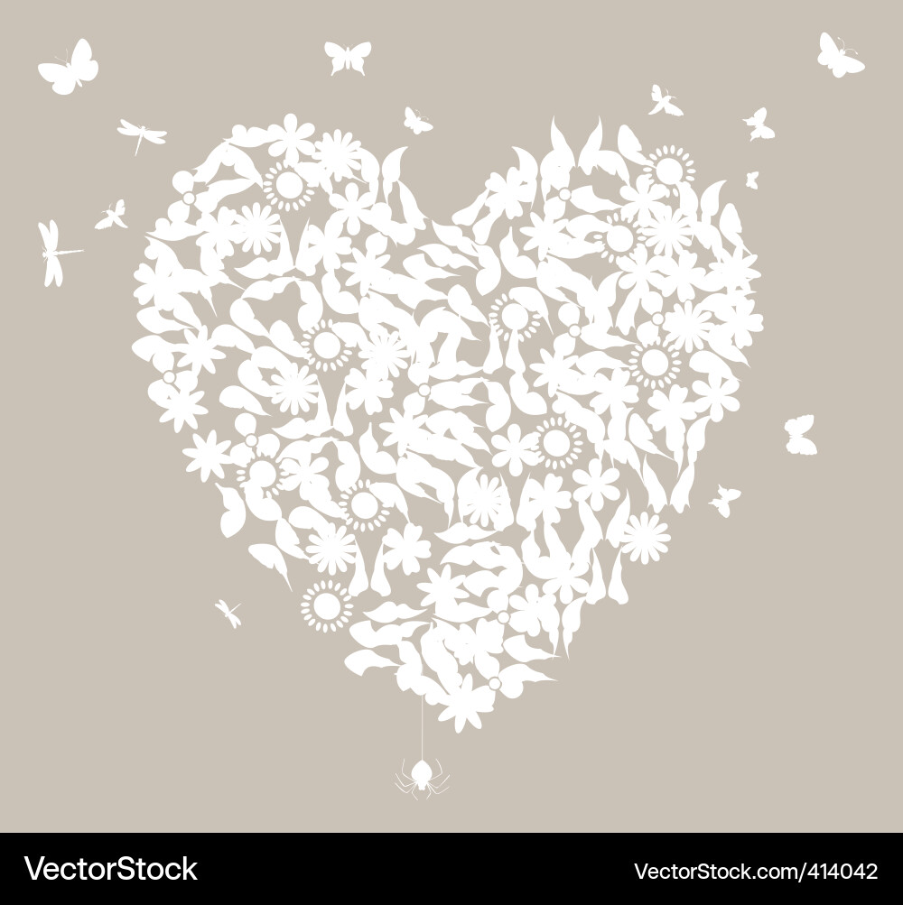 Wedding heart Royalty Free Vector Image - VectorStock