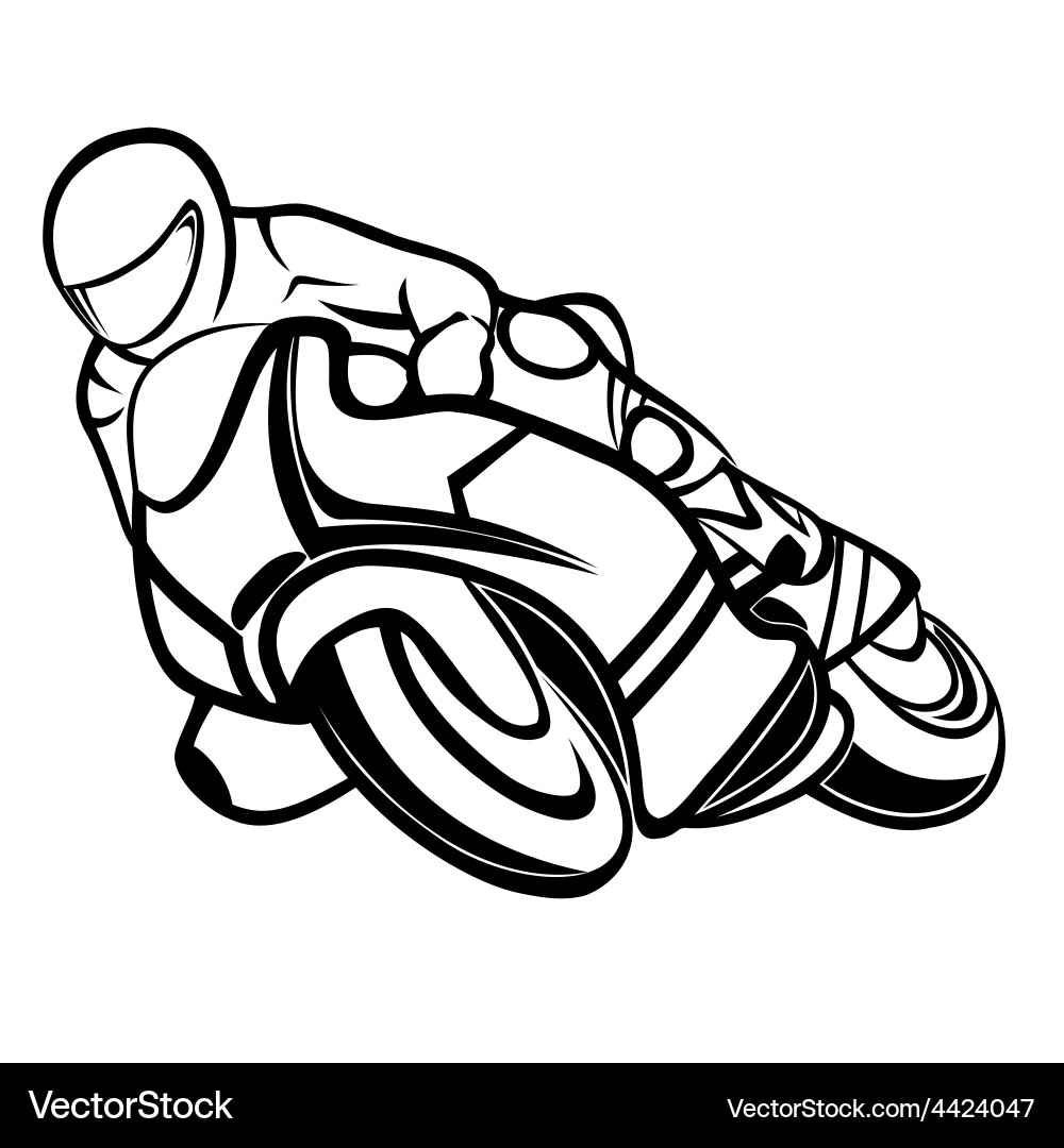 Motorbike rider Royalty Free Vector Image - VectorStock