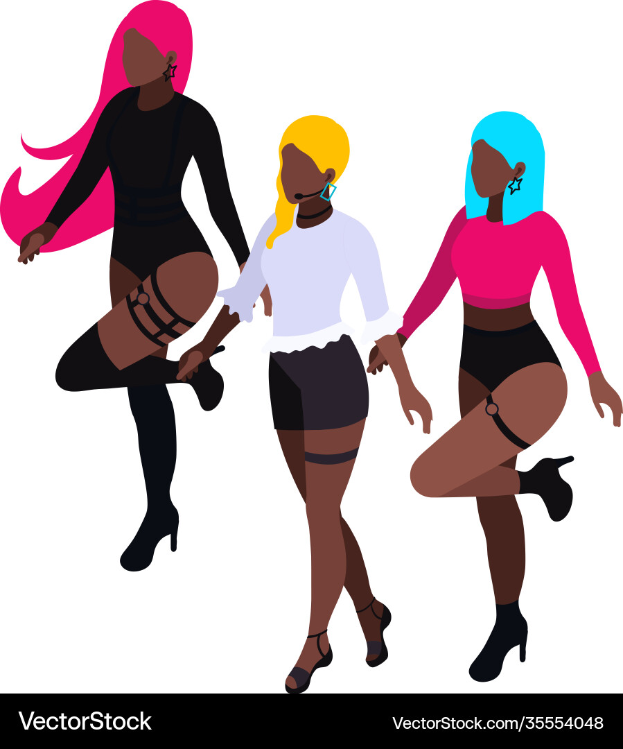 Isometric pop band Royalty Free Vector Image - VectorStock