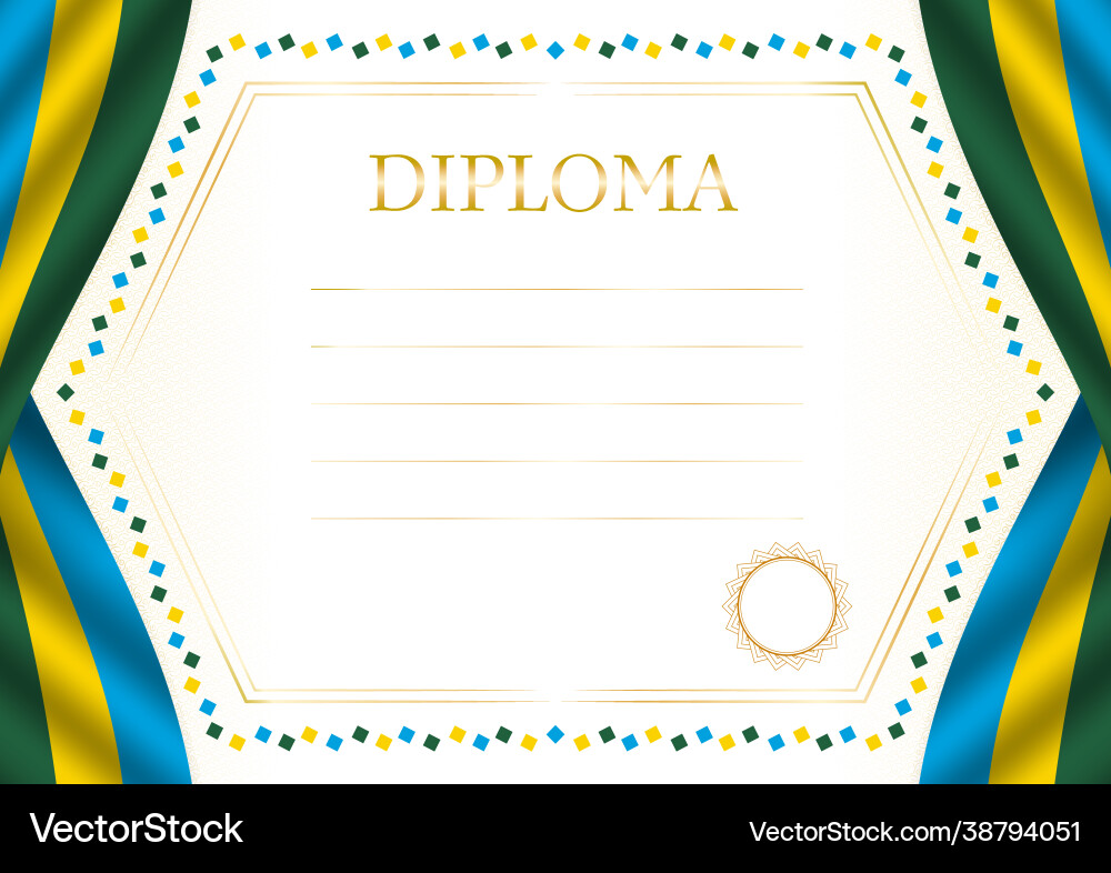 Horizontal frame and border with rwanda flag Vector Image