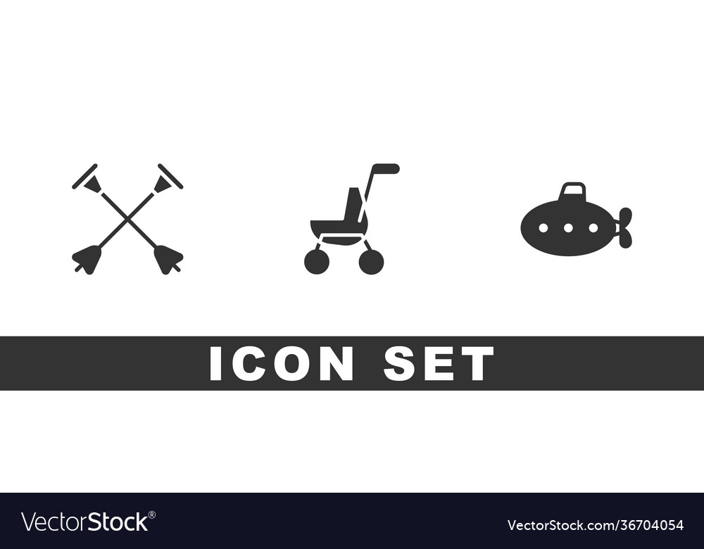 Set arrow with sucker tip baby stroller Royalty Free Vector Set arrow with sucker tip baby stroller Royalty Free Vector