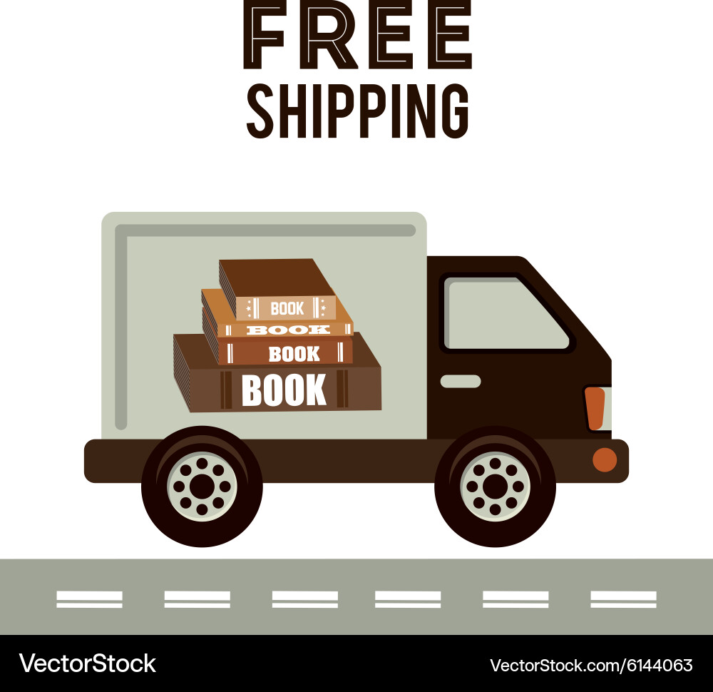 Delivery service books Royalty Free Vector Image