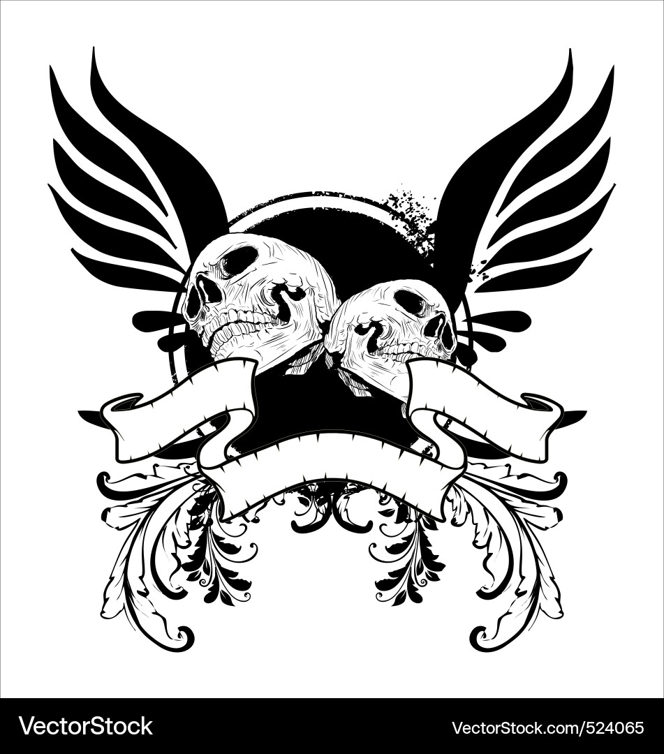 Grunge skull banner Royalty Free Vector Image - VectorStock